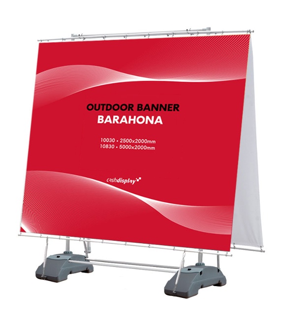 Banner Exterior con Base Rellenable Barahona