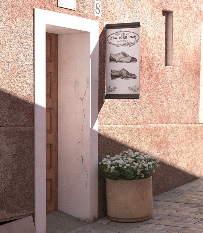 Pack de 2 Postes a Pared para Banderolas