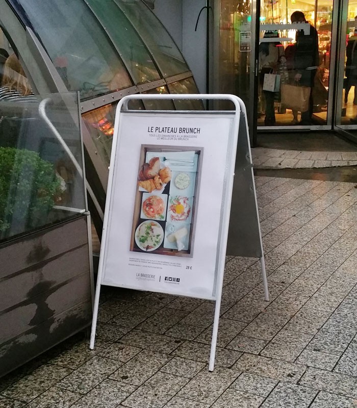 Kerry Advertising Easel - 700x1000mm, Silver