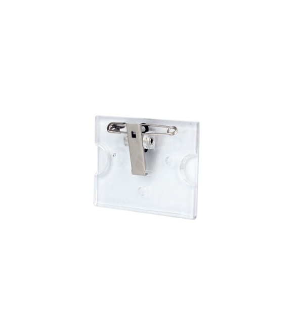 Placa Identificativa Acrílica con Imperdible y Clip