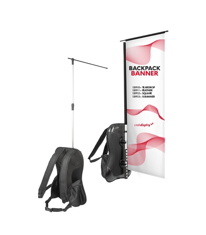 Economic Backpack Flag Banner - Square