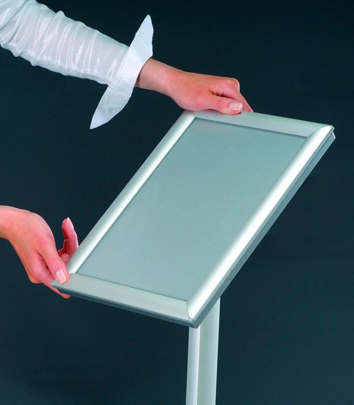 Porta Menú Flexible Belley - A3 - Plata