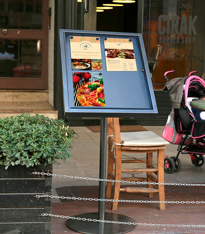 Restaurant Menu Board Livorno - A4x4, Shiny Black