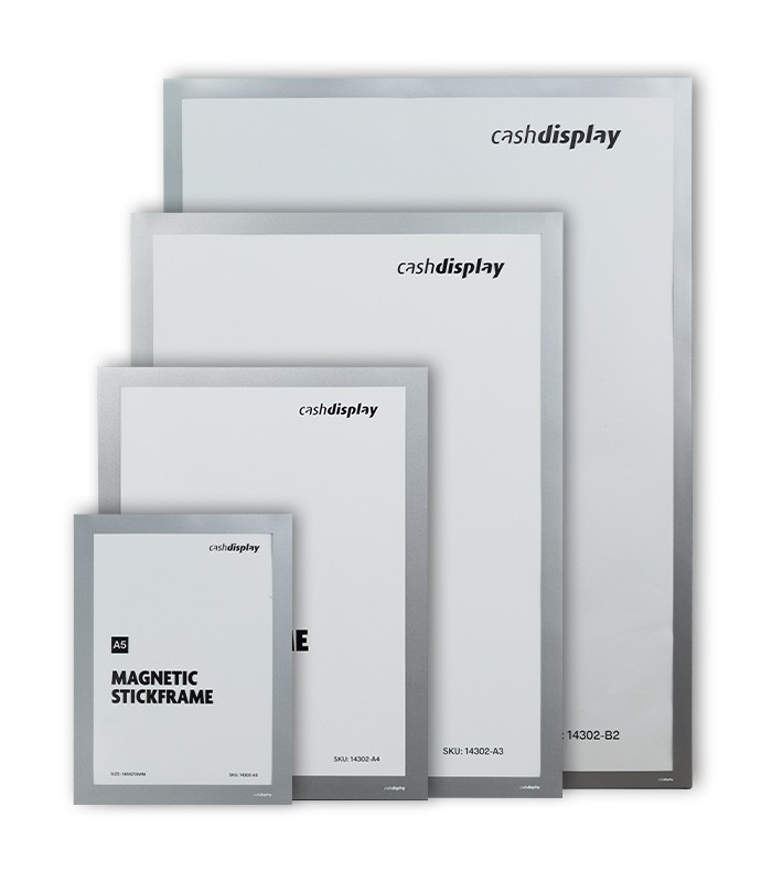 Adhesive Frame With Magnet Stickframe Gray - A3 Pack 5 Units