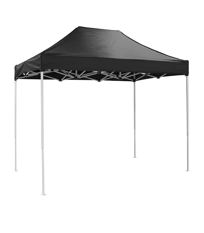 2x3 Steel Tent Structure with Black Canvas