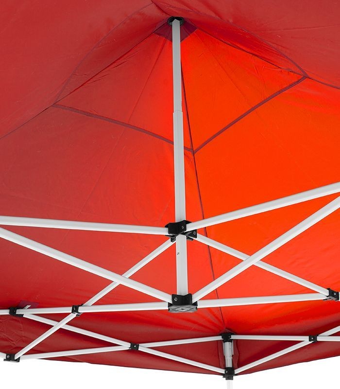 3x3 Steel Tent Structure with Red Canvas