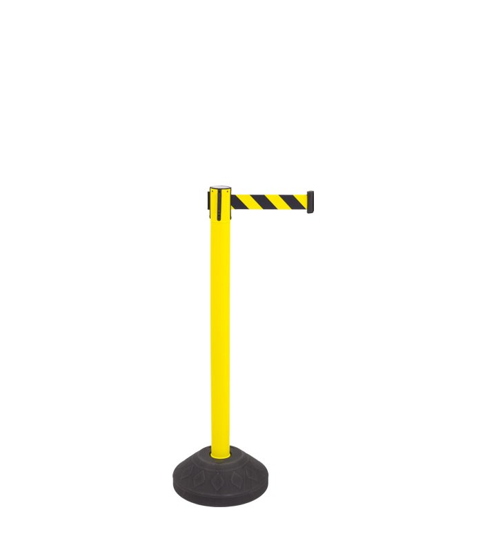 Poste Separador con Cinta Extensible y Base Rellenable
