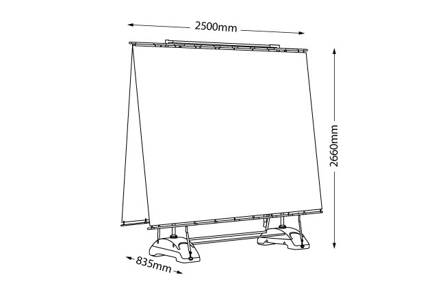 Banner Exterior con Base Rellenable Barahona