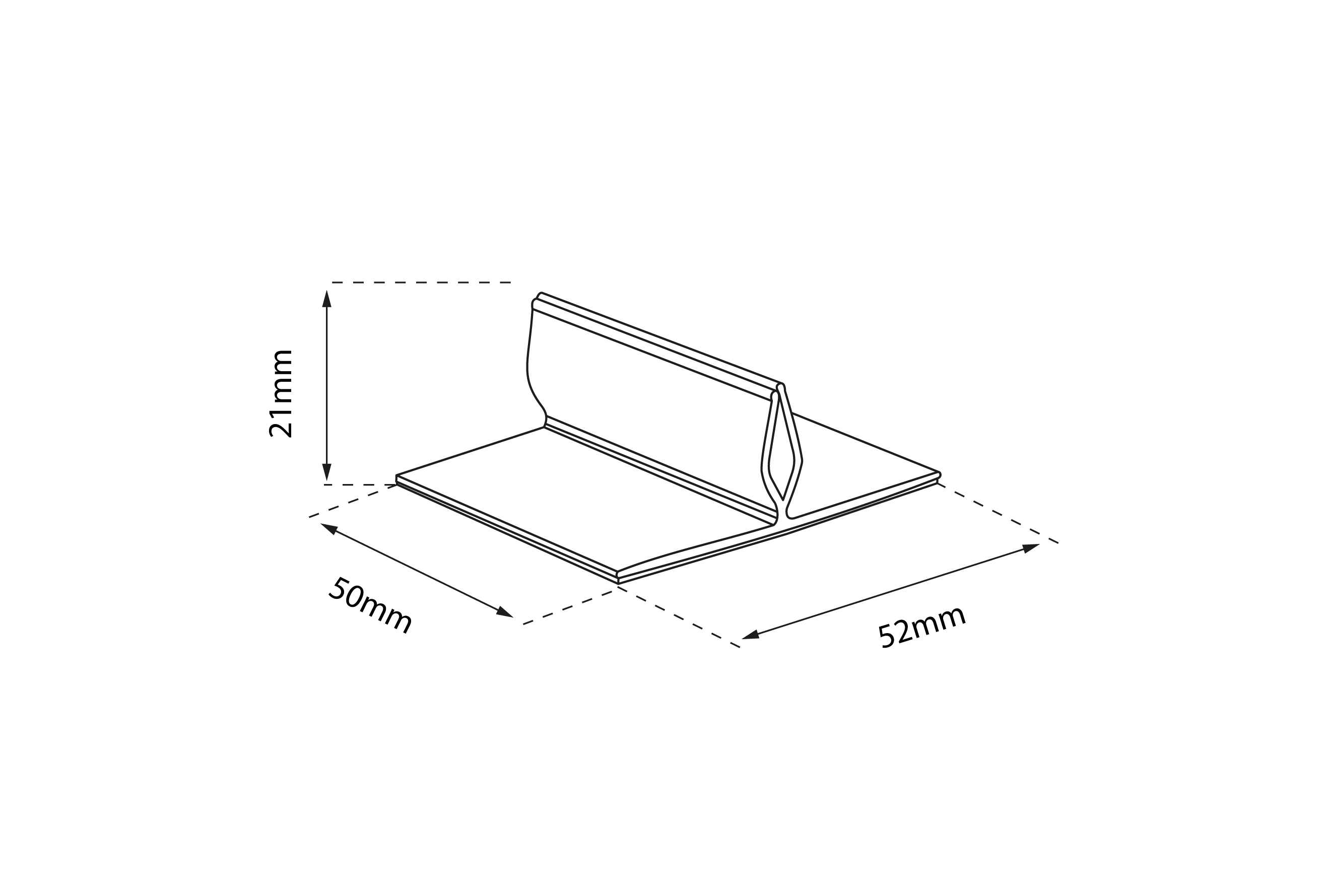 Large Adhesive Clip - 50mm
