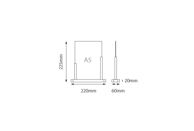 Double Sided Tabletop Blackboard